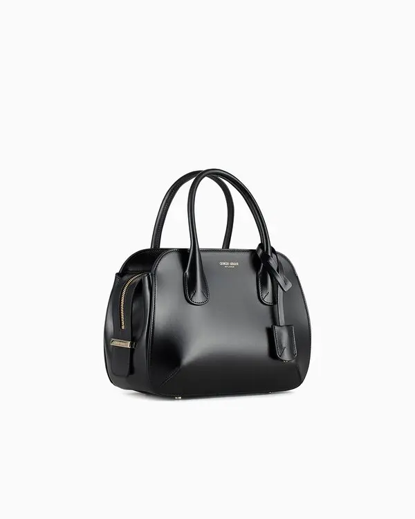 バッグ Giorgio Armani Boston bag travel Giorgio Armani Small La Prima Boston Bag - Black | Editorialist