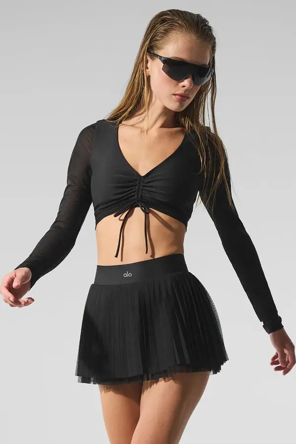 Alo Yoga Mesh Baseline Tennis Skirt