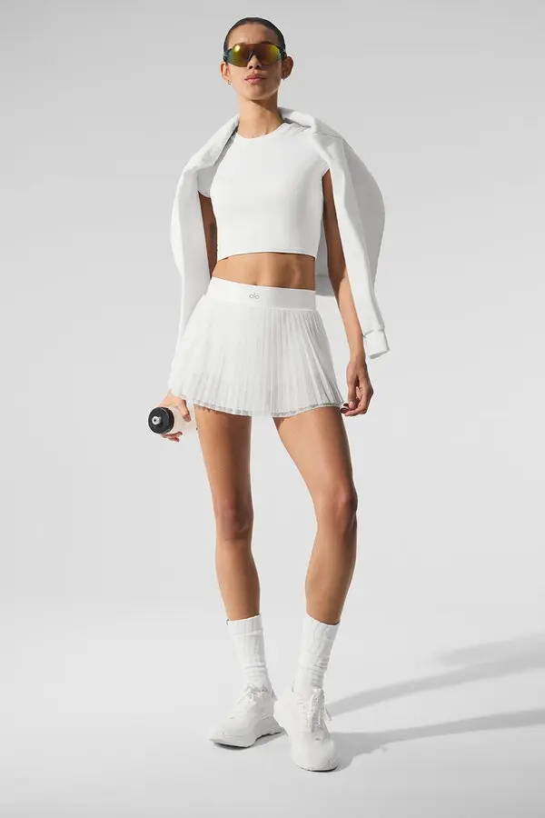 Alo yogaミニスカートTennis Style ホワイト Alo yogaミニスカートTennis Style ホワイト Grand Slam Tennis Skirt