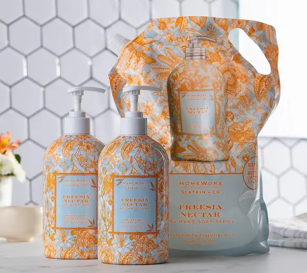 HOMEWORX BY SLATKIN + CO. S/2 Soaps & Refill In Freesia Nectar - One-color