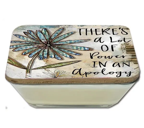 COURTSIDE MARKET Power Apology Soy Wax Candle & Artboard - One-color