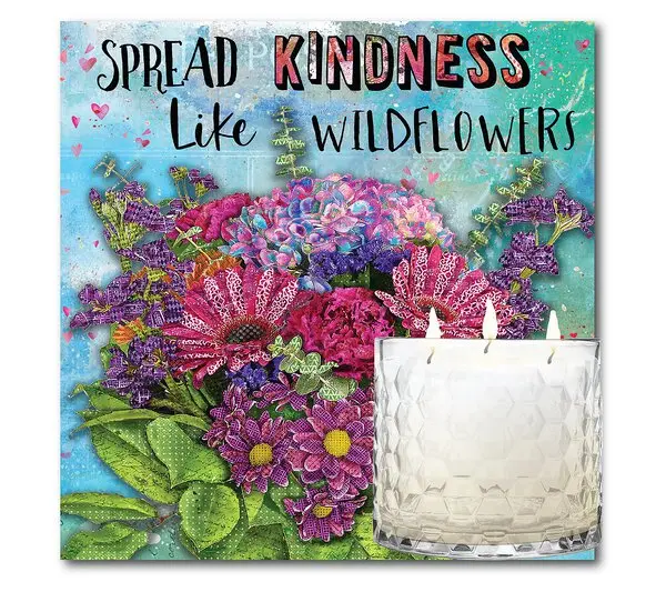 COURTSIDE MARKET Spread Kindness Soy Wax Candle & Artboard - One-color