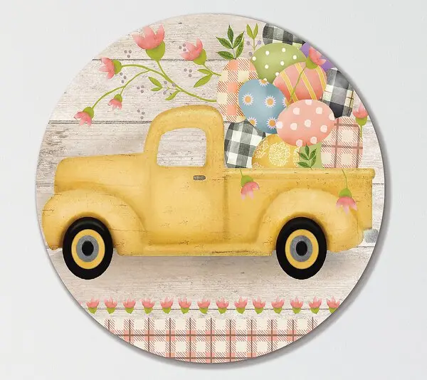 COURTSIDE MARKET Truck Easter 15x15 Circular Ar Tboard - One-color