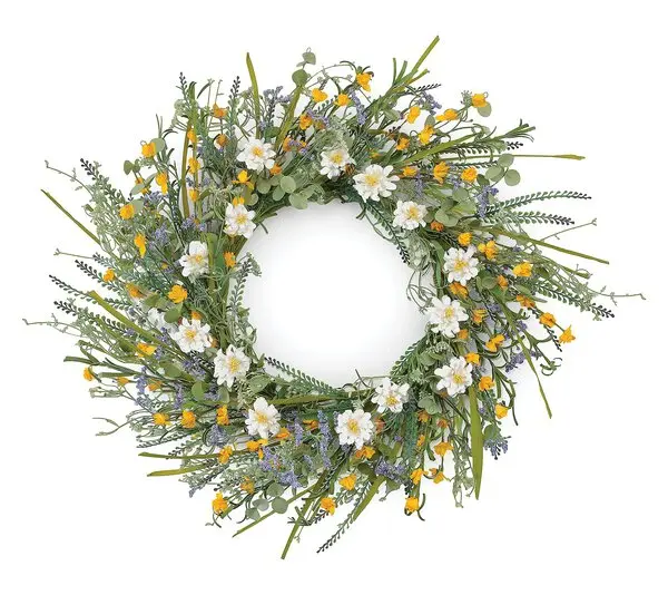 TEMP-TATIONS 22' Mixed Floral Wreath - One-color