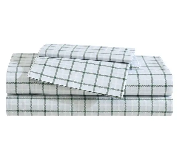 Eddie Bauer Classic Tattersall Plaid King Sheet Set - One-color