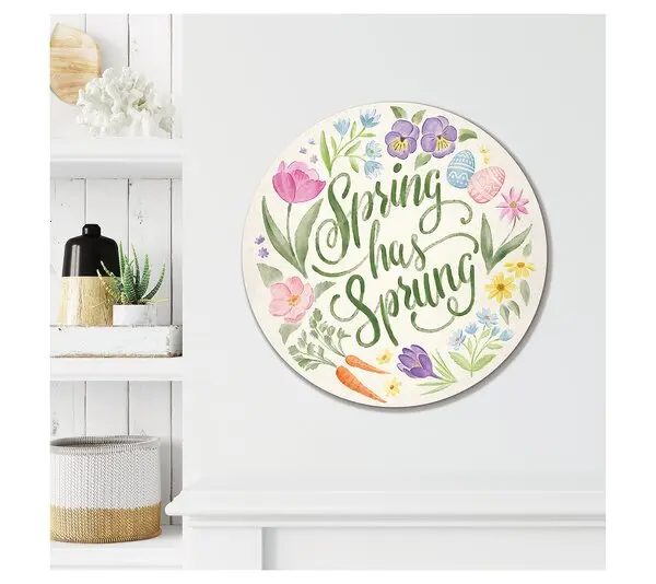 COURTSIDE MARKET Spring Spirit Iv 15x15 Circula R Artboard - One-color