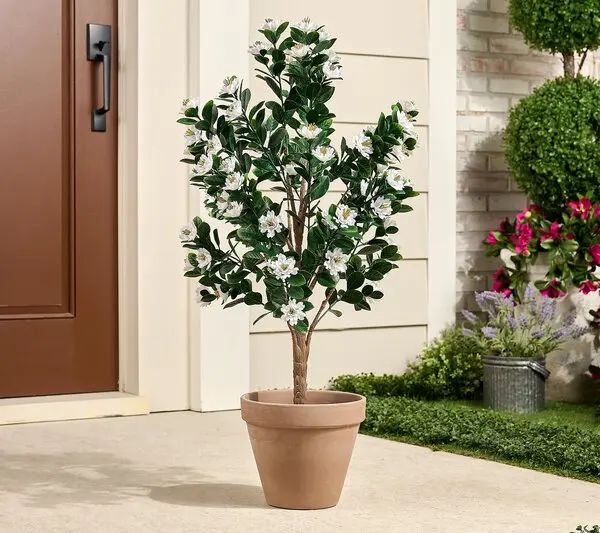 WICKER PARK 3' Faux Gardenia Tree