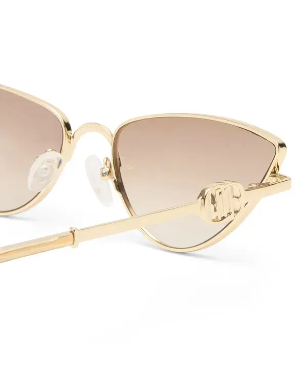 Le Specs The Soiree 60mm Cat Eye Sunglasses - Gold