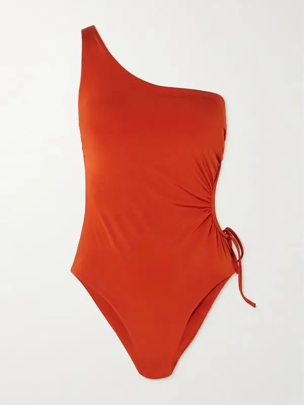 Max Mara Canarie One-shoulder Cutout Swimsuit - Red