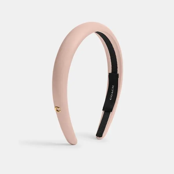 COACH Leather Headband - Peach