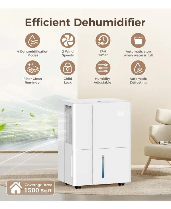 COWSAR 2500sq.ft Multifunctional Dehumidifier