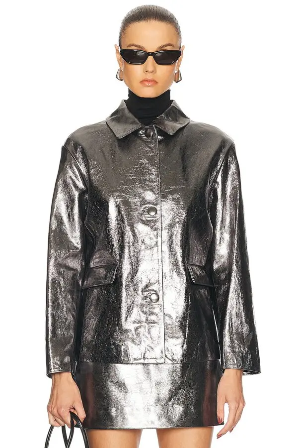 Renggli Foil Leather Jacket