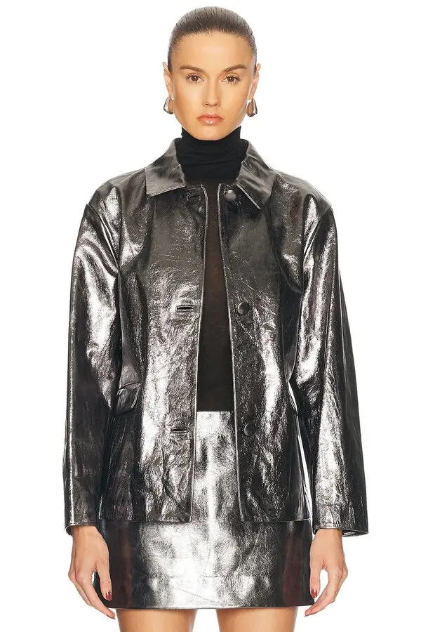 Renggli Foil Leather Jacket