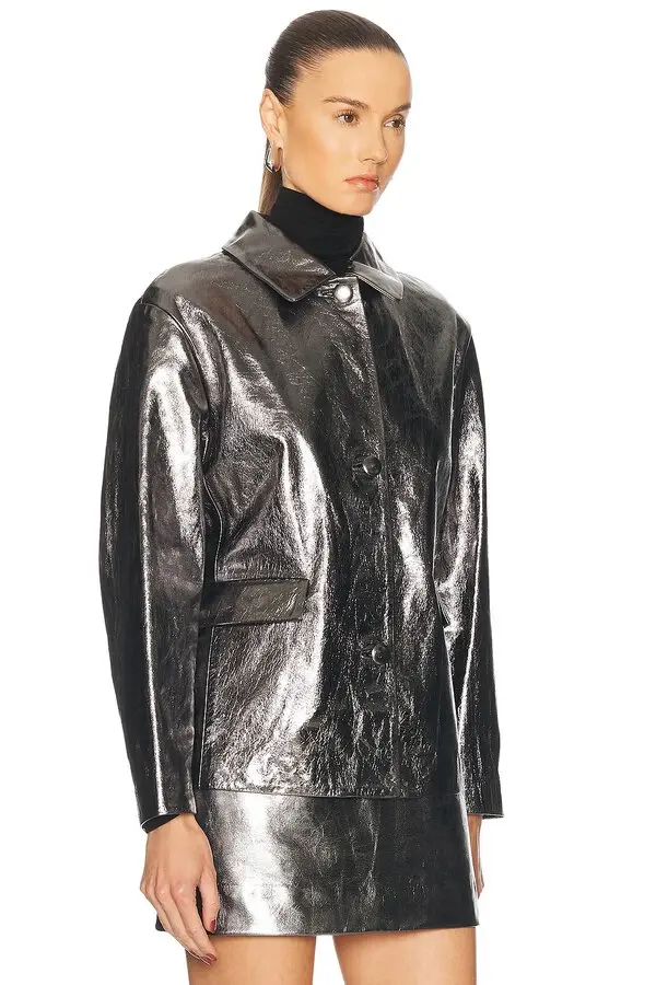 Renggli Foil Leather Jacket