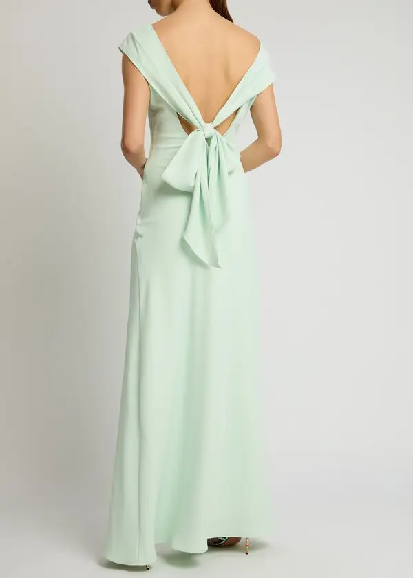 Oddmuse Drape Back Twill Maxi Dress - Mint