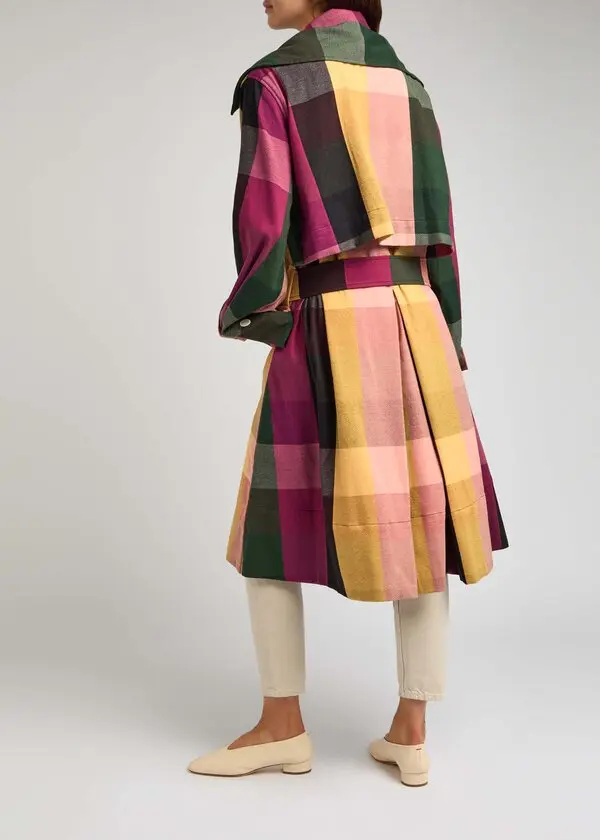 MARRAKSHI Checked Cotton-blend Trench Coat