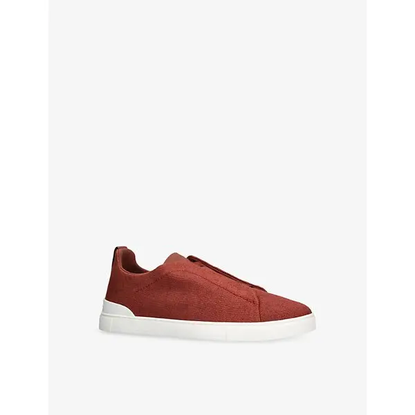 Zegna X3 Triple Stitch Woven Low-top Trainers - Red/other
