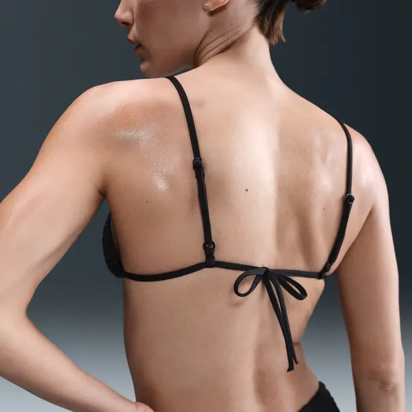 Nike Terry Texture Triangle Bikini Top - Black