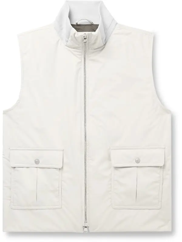 VALSTAR Caddy Stretch-jersey Trimmed Padded Shell Gilet - Neutrals