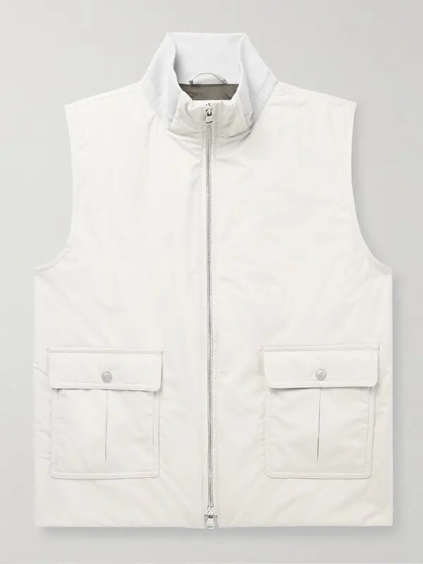 VALSTAR Caddy Stretch-jersey Trimmed Padded Shell Gilet - Neutrals