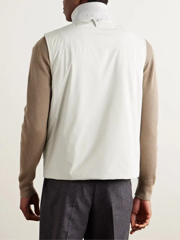 VALSTAR Caddy Stretch-jersey Trimmed Padded Shell Gilet