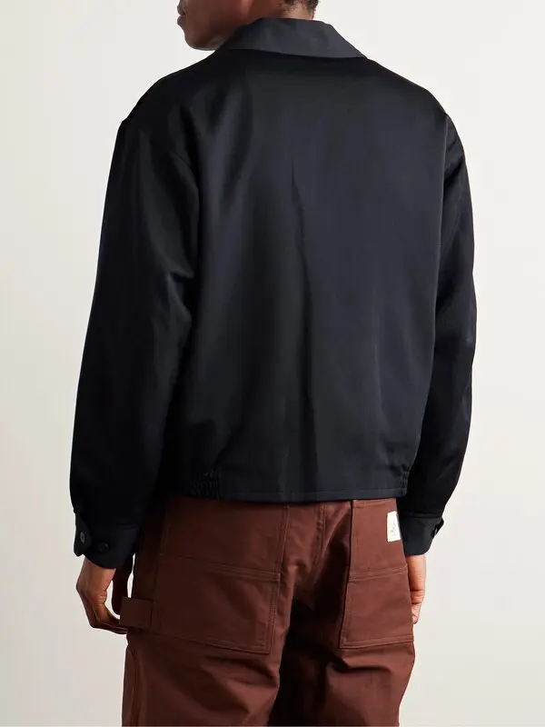 Visvim Mayfield Velour-trimmed Wool And Linen-blend Bomber Jacket