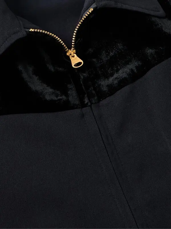 Visvim Mayfield Velour-trimmed Wool And Linen-blend Bomber Jacket