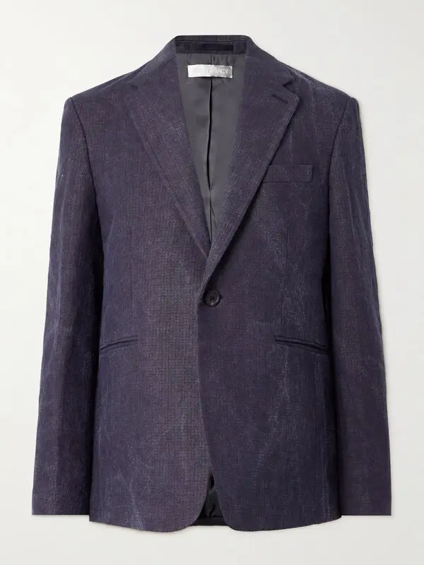 Our Legacy Shinjuku Textured-linen Blazer - Blue