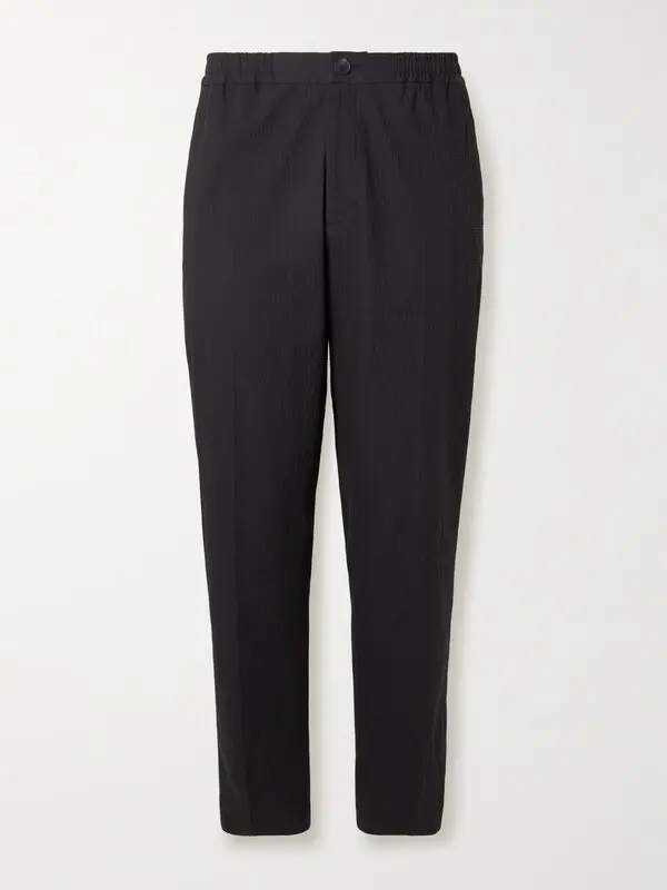 Mr P. James Tapered Stretch-cotton Seersucker Suit Trousers