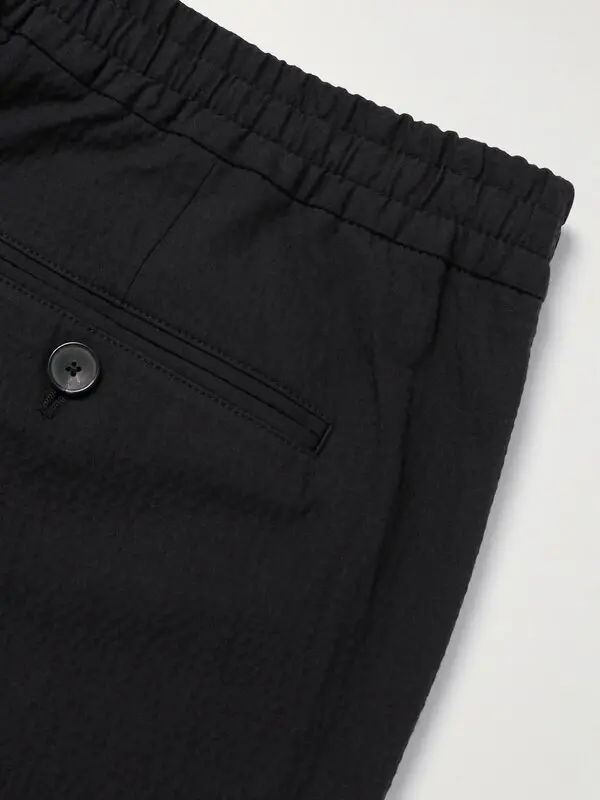 Mr P. James Tapered Stretch-cotton Seersucker Suit Trousers