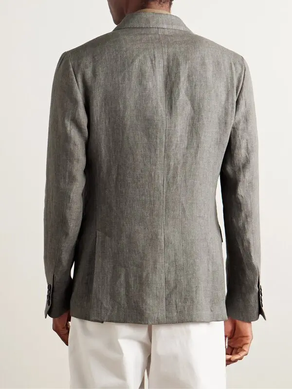 SLOWEAR Venezia 1951 Double-breasted Linen Suit Jacket