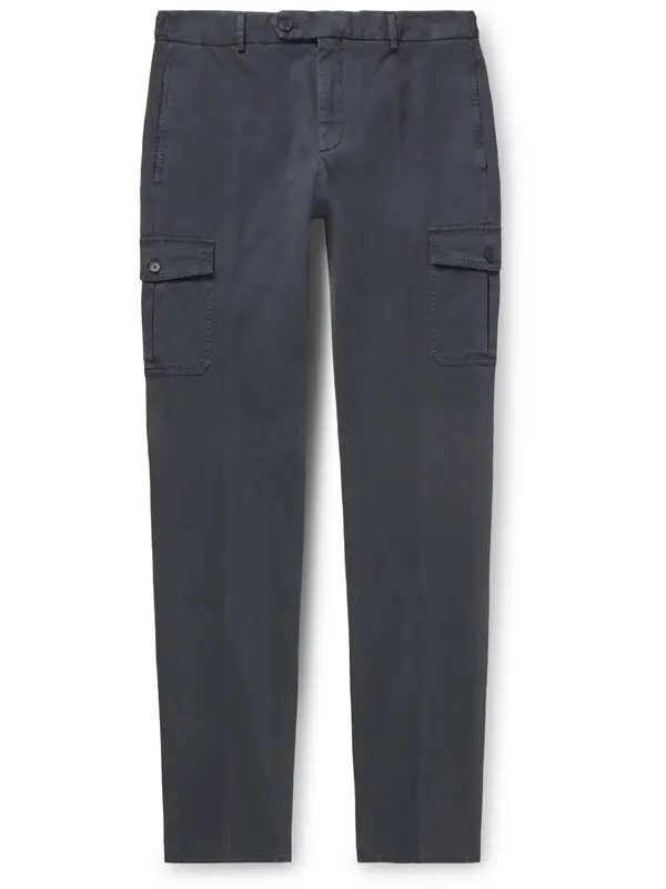 Incotex Venezia 1951 Slim-fit Tapered Cargo Trousers - Blue