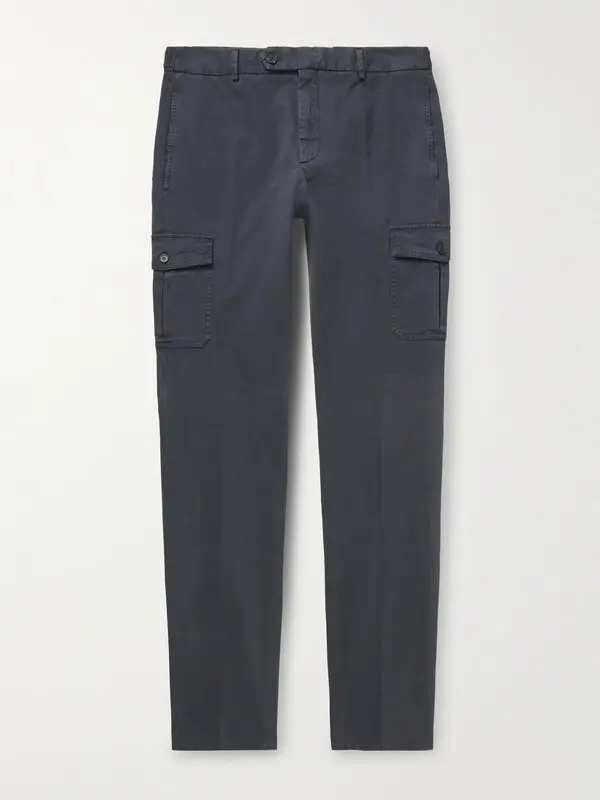 SLOWEAR Venezia 1951 Slim-fit Tapered Cargo Trousers - Blue
