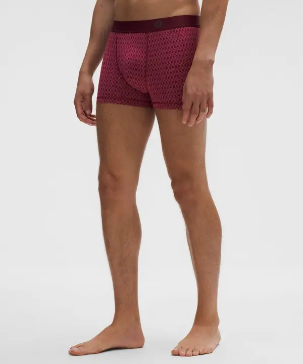 Lululemon Always In Motion Boxer Brief 3 - Cedar Stamp Mini Wp Garnet Multi