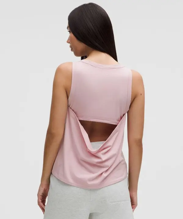 Lululemon Cotton-blend Open-back Tank Top - Pink Peony
