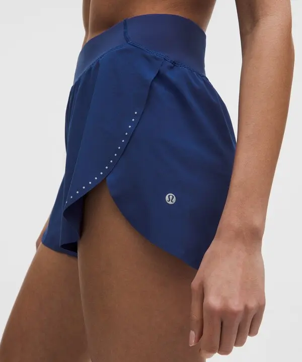 Lululemon Fast And Free High-rise Split Short 3 - Clubhouse Blue