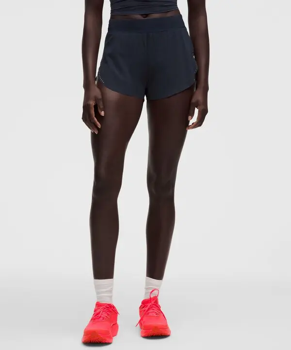 Lululemon Fast And Free High-rise Split Short 3 - True Navy