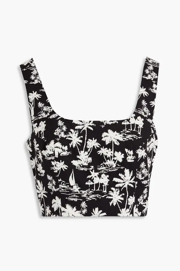Maje Cropped Printed Top