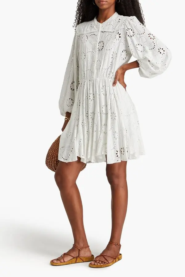 Maje Broderie Anglaise Mini Dress