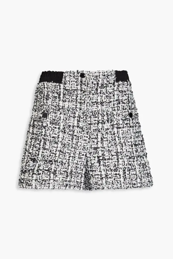 Sandro Sequin-embellished Bouclé-tweed Shorts