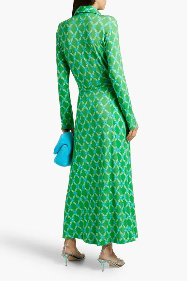 green velvet mini dress long sleeve Hvn Ava Floral-Print Maxi Shirt In - 80% Off formal green velvet dress