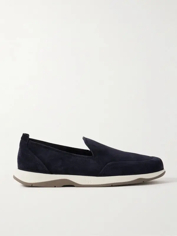 Berluti Echappe Suede Slip-on Sneakers - Blue