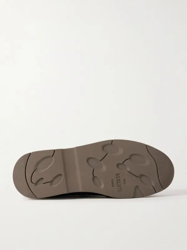 Berluti Echappe Suede Slip-on Sneakers - Blue