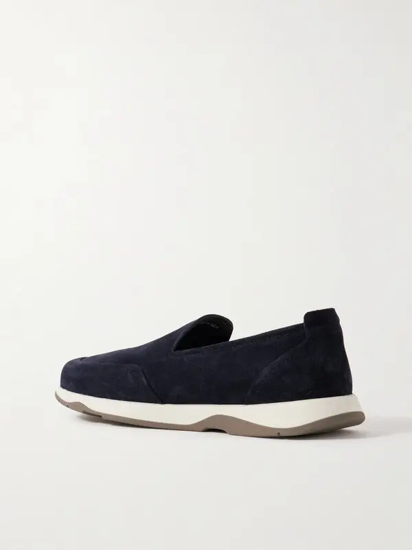 Berluti Echappe Suede Slip-on Sneakers - Blue
