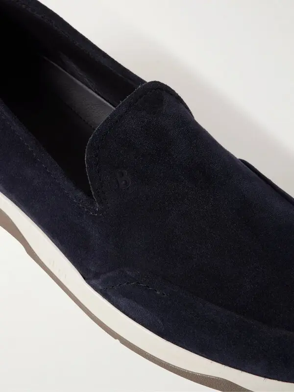 Berluti Echappe Suede Slip-on Sneakers - Blue