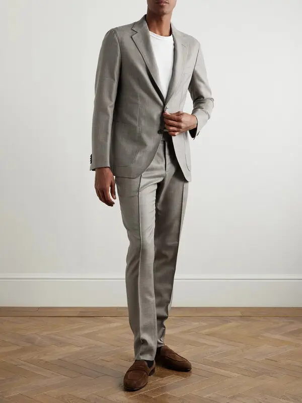 Brioni Soffio Wool And Silk-blend Blazer