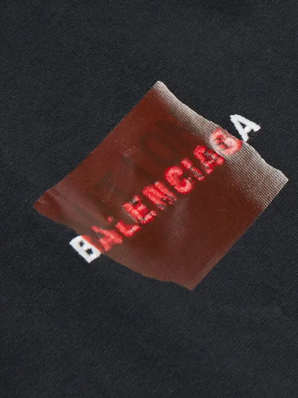 Balenciaga Logo-embroidered Printed Cotton-jersey T-shirt