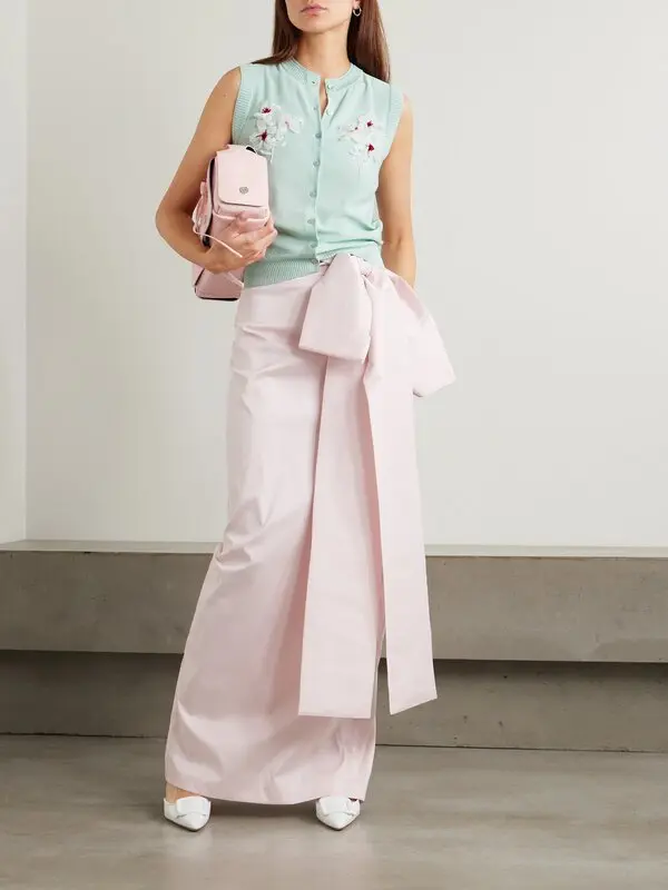 shushutong ベスト Shushu/Tong Embellished Silk And Cashmere-Blend Vest In Green - 50