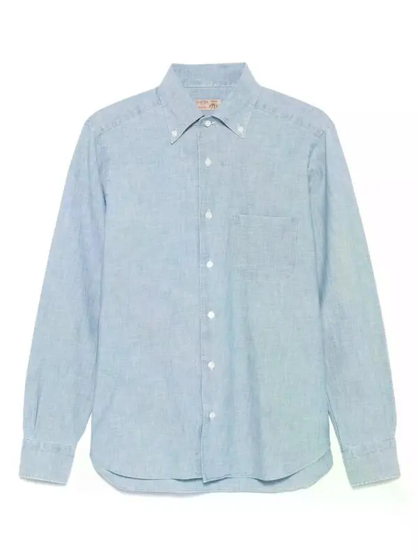 BARBA NAPOLI Chambray Shirt - Blue
