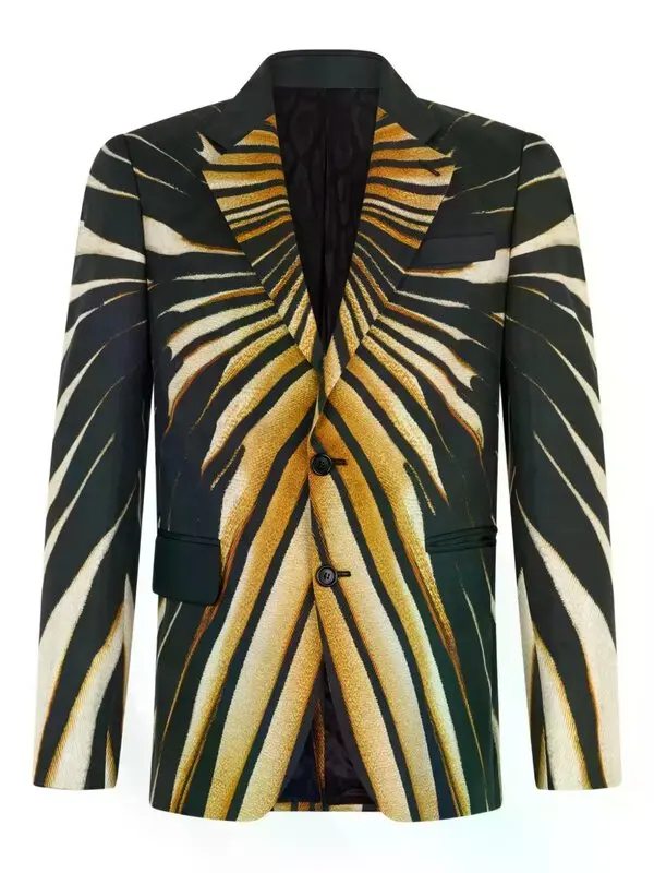 Roberto Cavalli Striped Blazer - Gold